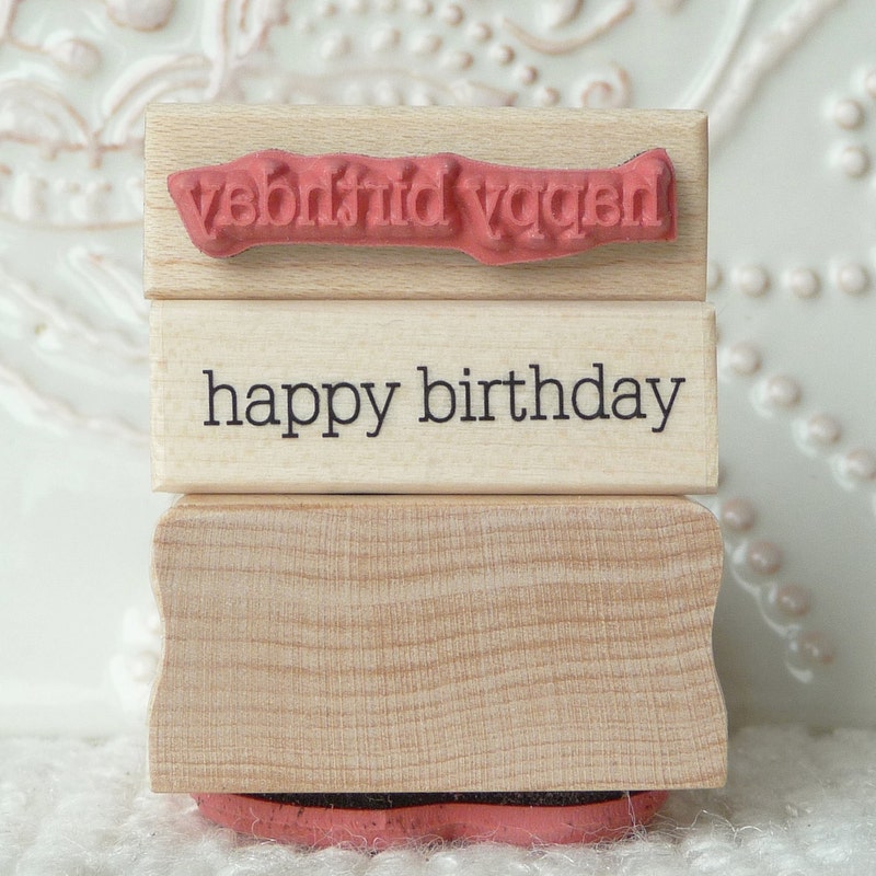 Happy Birthday Stamp - Etsy