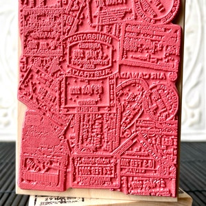Passport Collage Rubber Stamp From Oldislandstamps - Etsy