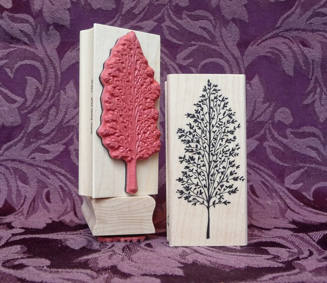 Tall Tree Rubber Stamp From Oldislandstamps - Etsy