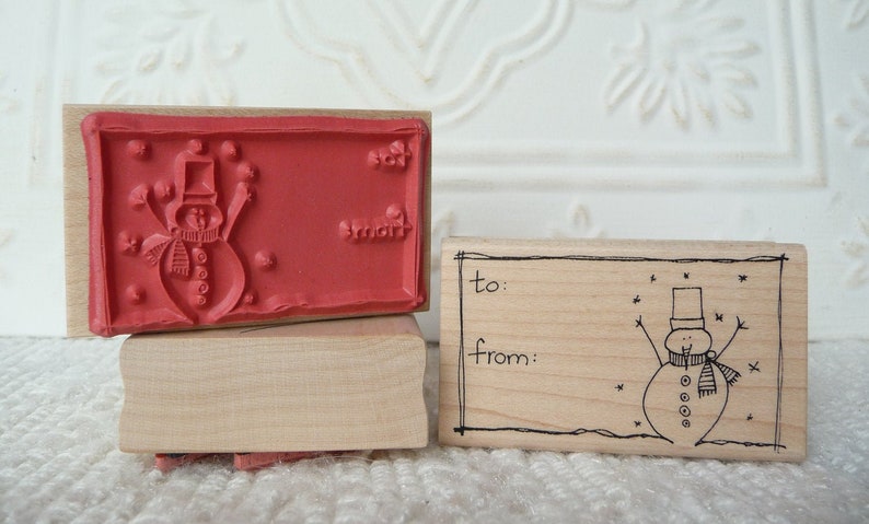 To From Snowman Rubber Stamp From Oldislandstamps - Etsy