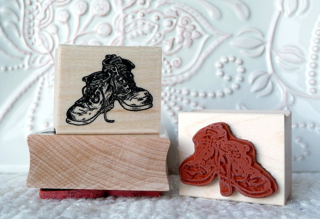Workboots Rubber Stamp From Oldislandstamps - Etsy
