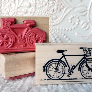Bicycle Rubber Stamp From Oldislandstamps - Etsy
