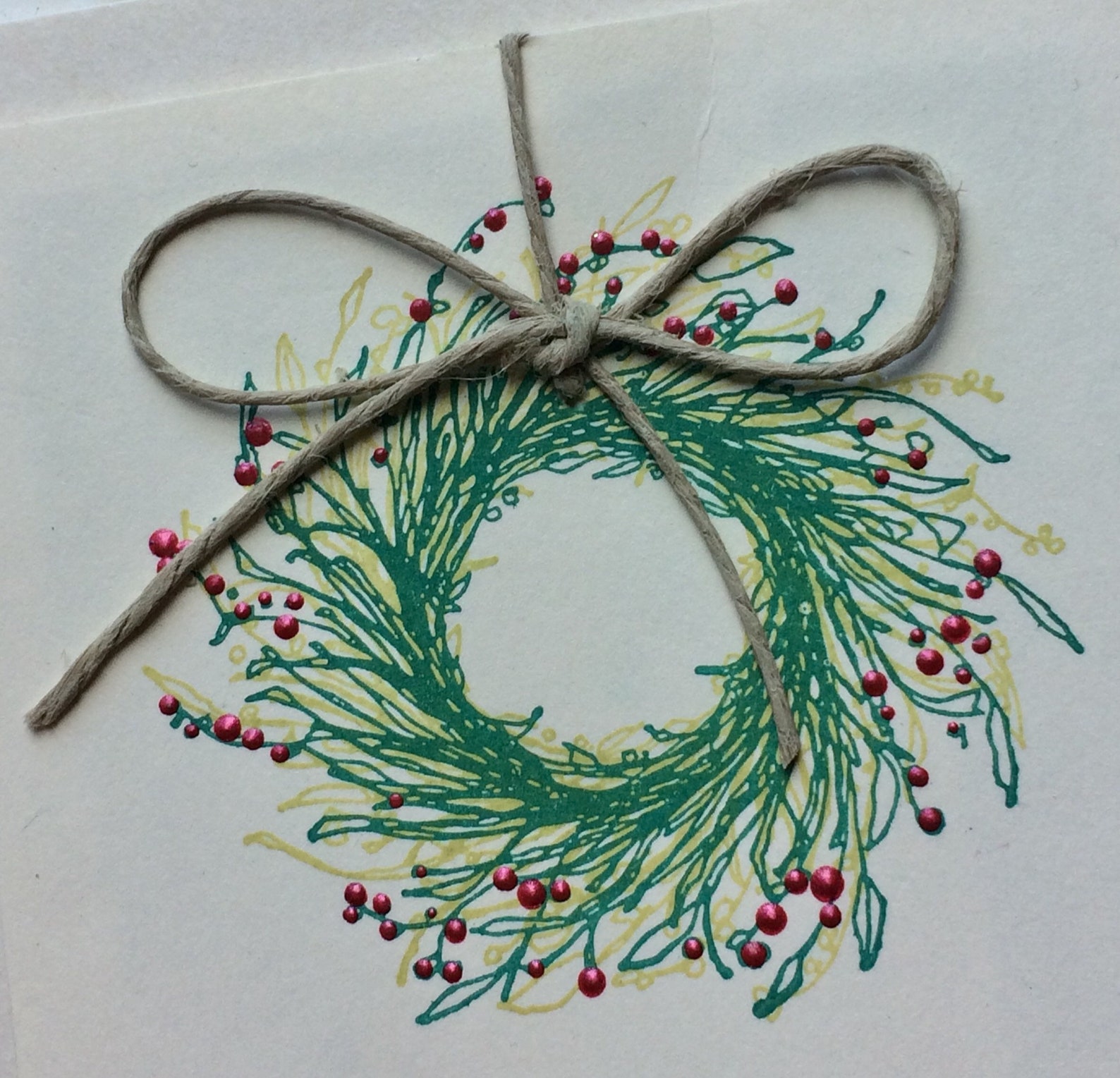 Rustic Wreath Rubber Stamp From Oldislandstamps - Etsy