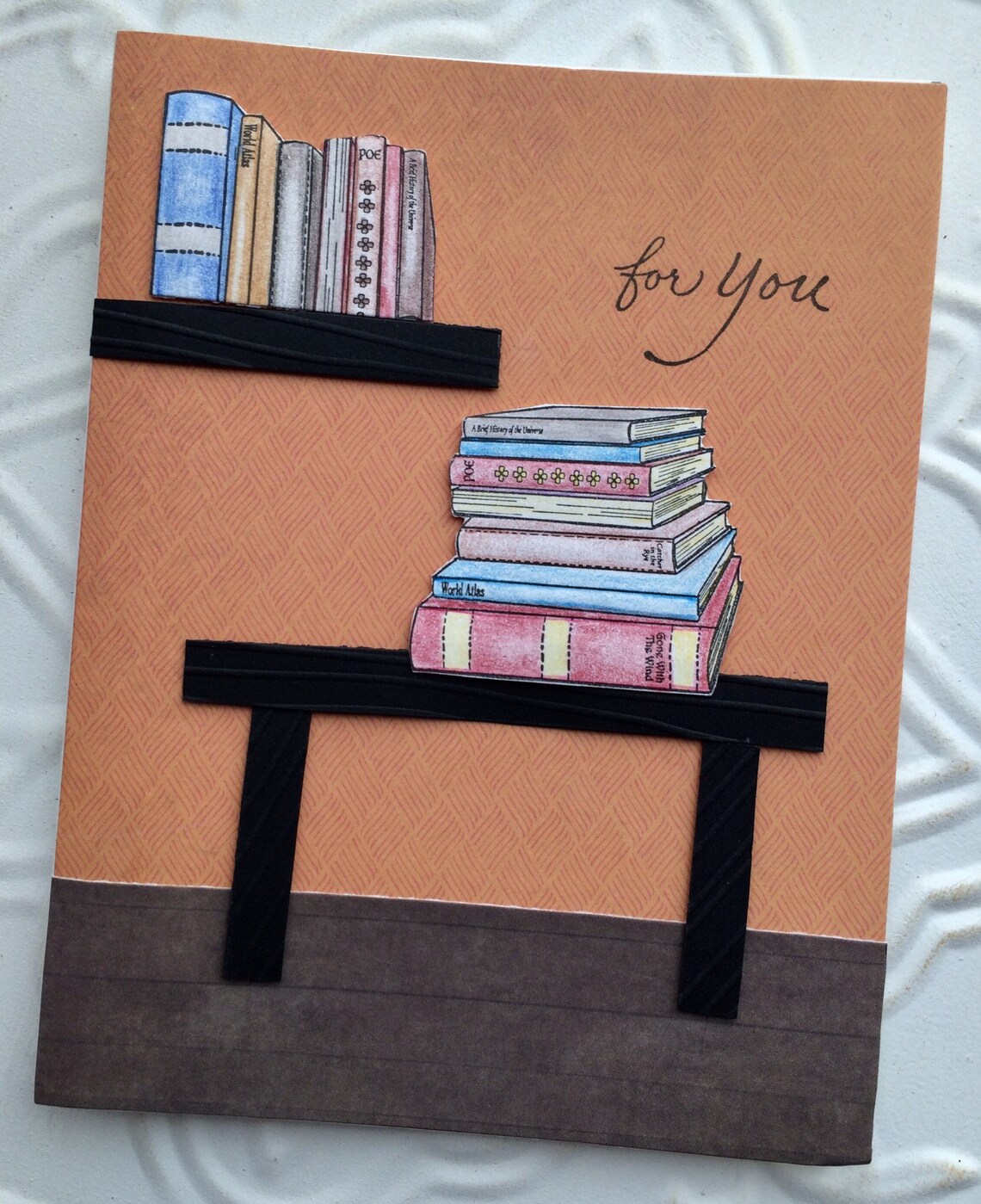 Stack of Books Rubber Stamp From Oldislandstamps - Etsy