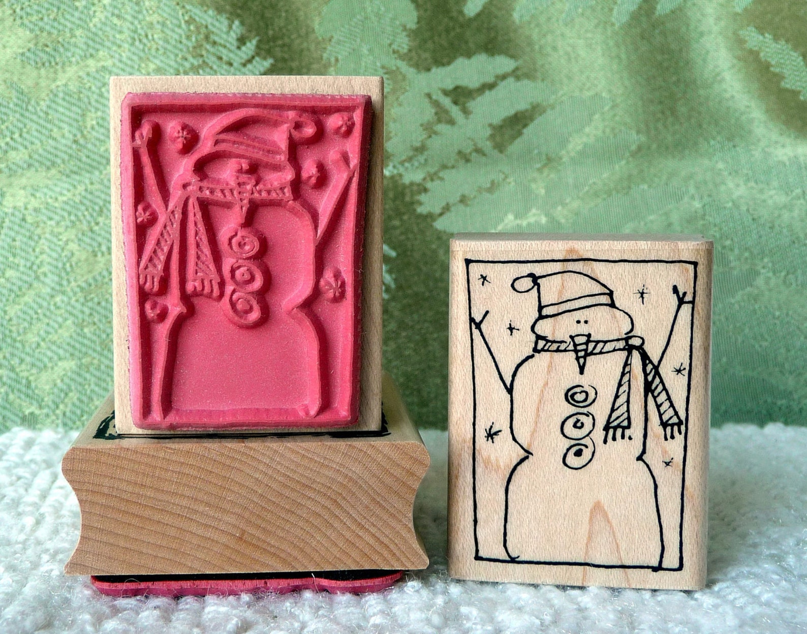 Snowman Rubber Stamp From Oldislandstamps | Etsy