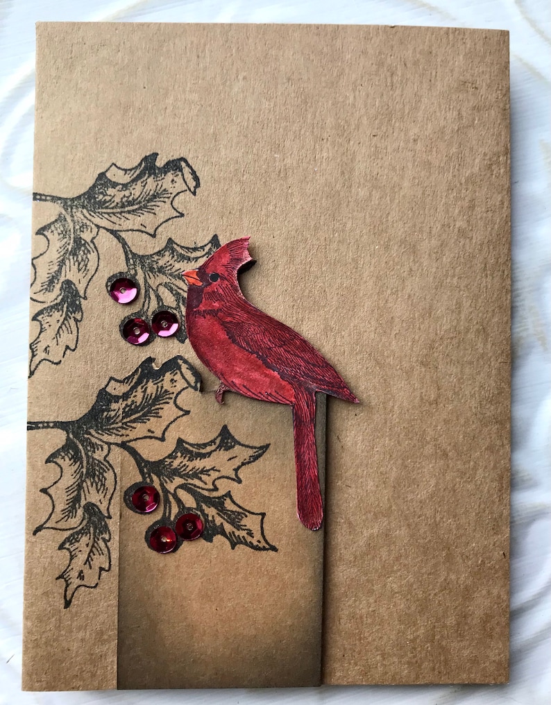 Cardinal Bird Rubber Stamp From Oldislandstamps - Etsy