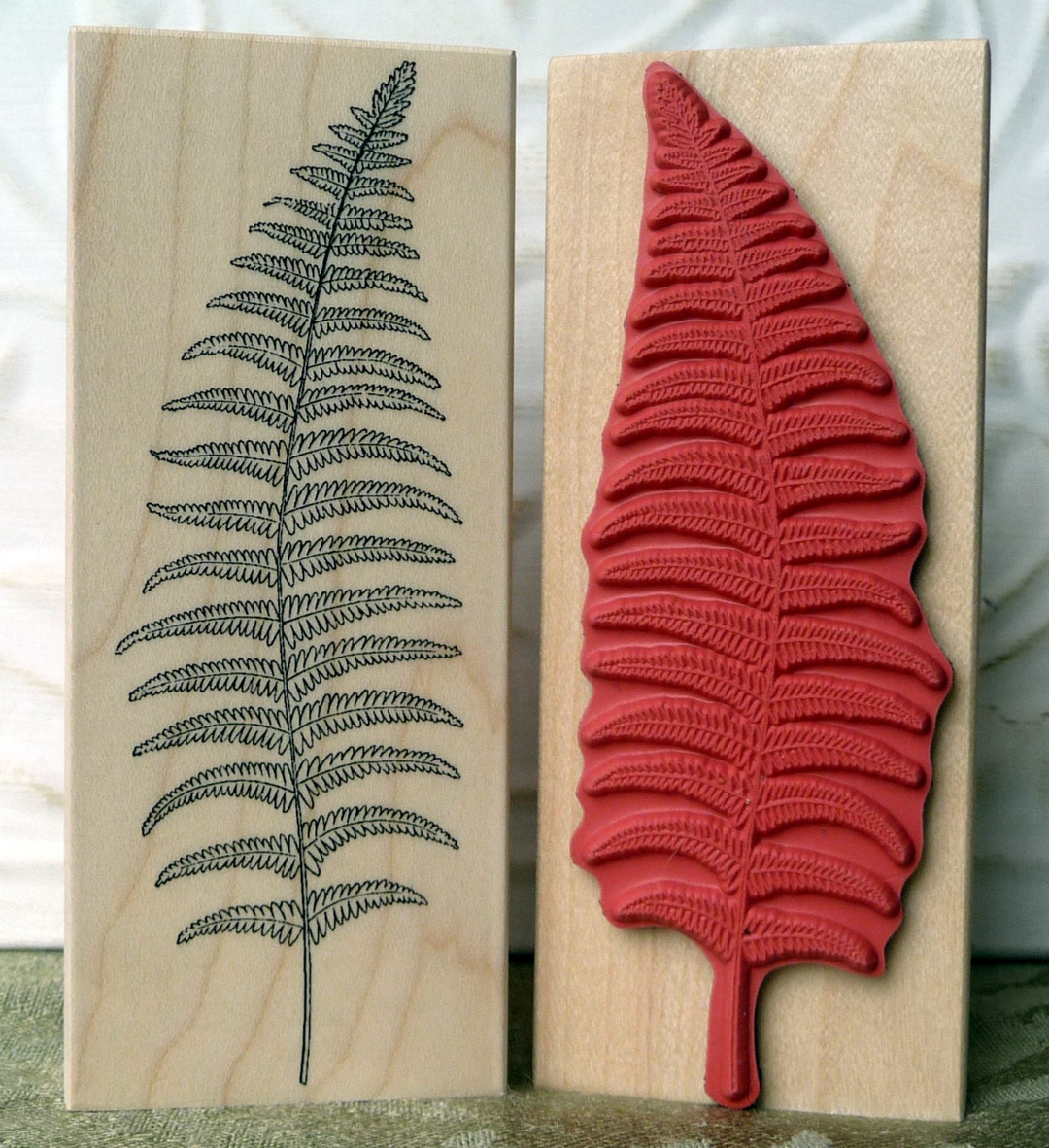Large Fern Rubber Stamp From Oldislandstamps - Etsy