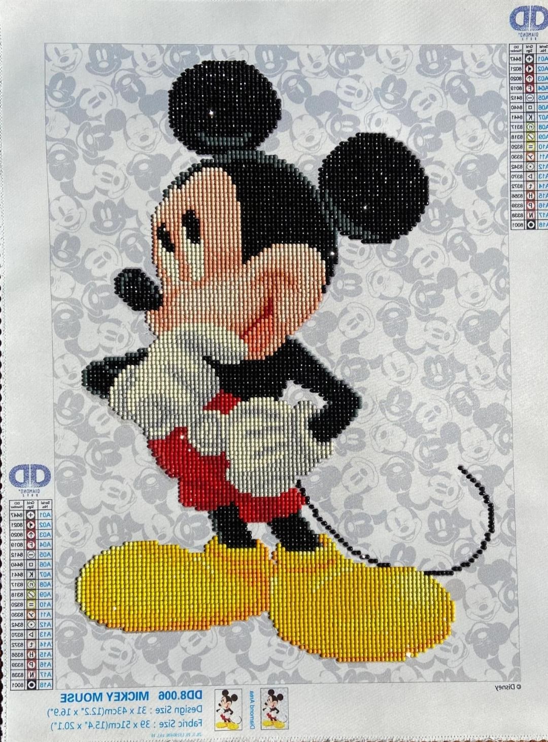 Mickey Mouse Diamond Dot Painting Completed - Etsy