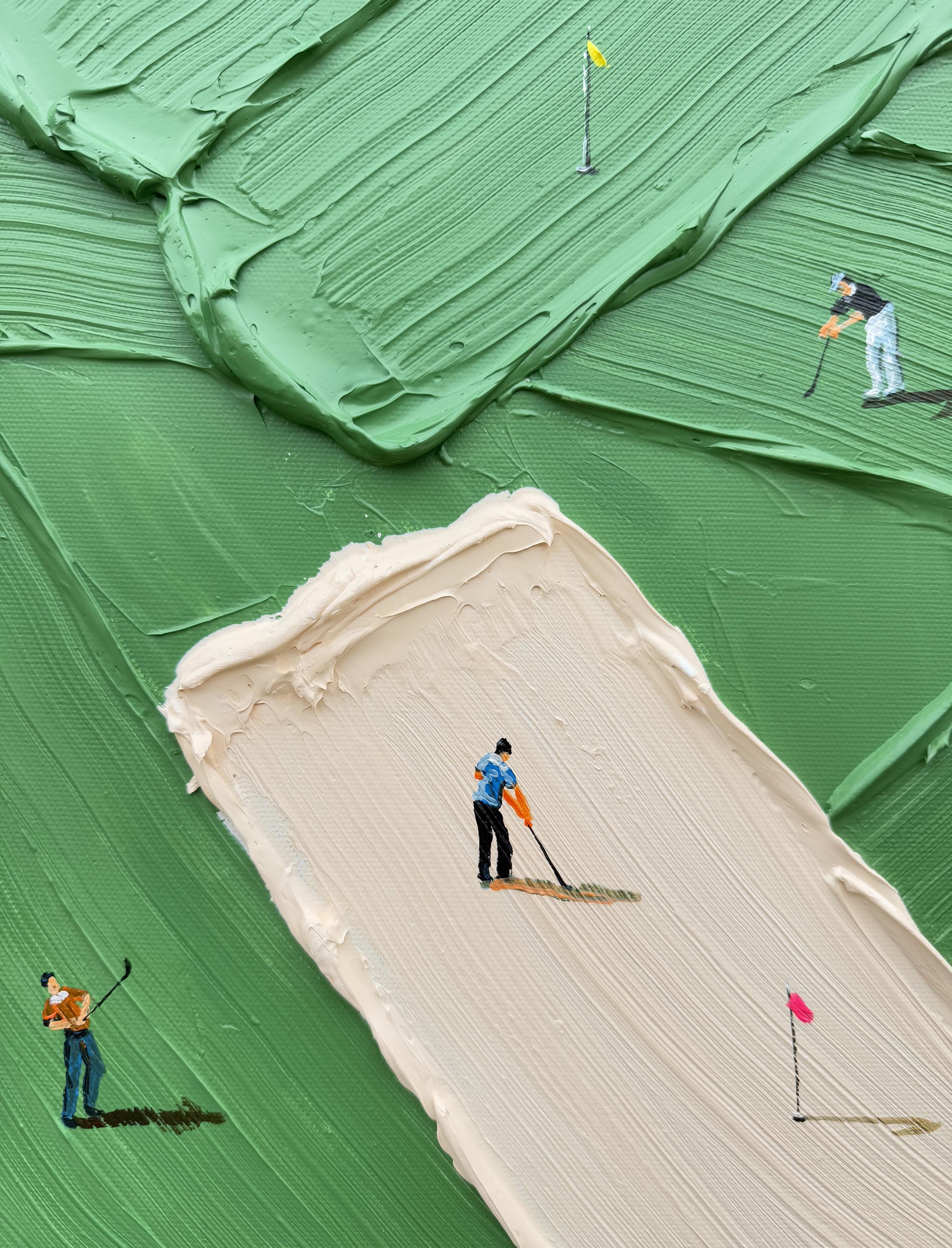3D Green Textured Golf Art Modern Golf Artwork Unique Golf Art ...