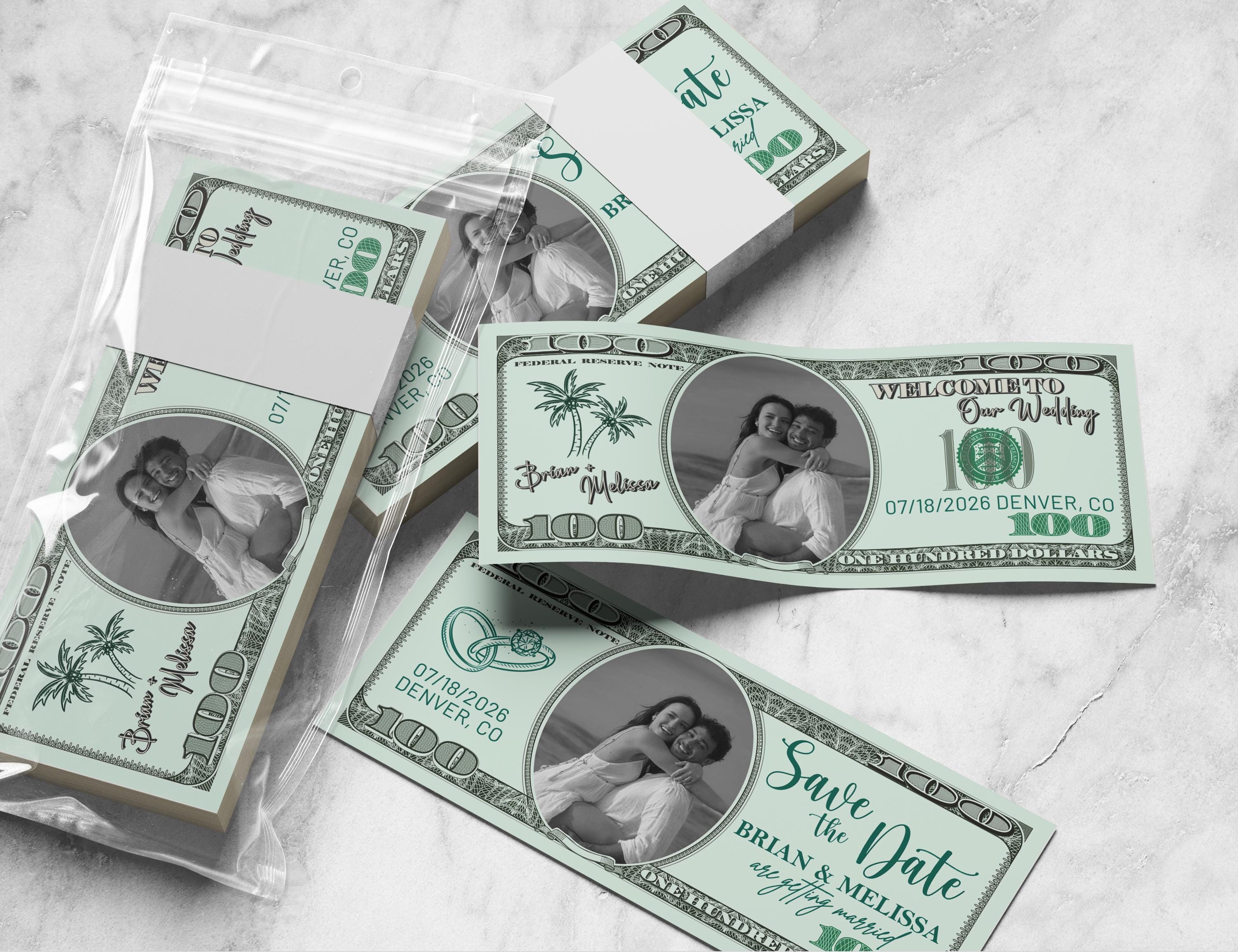 Custom Wedding Dollar Bill Prints/personalized Fake Money for Wedding ...