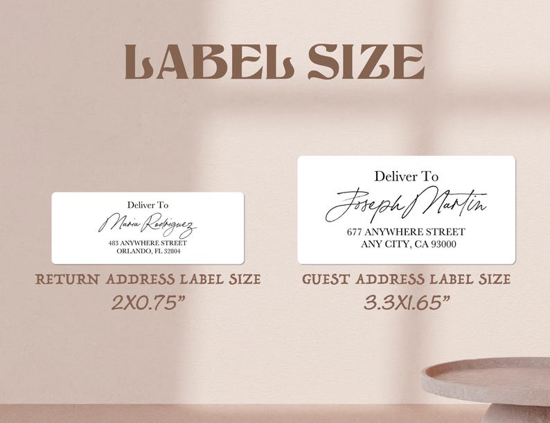 Fancy Guest Address Labels/minimalist Wedding Address Sticker/adhesive ...