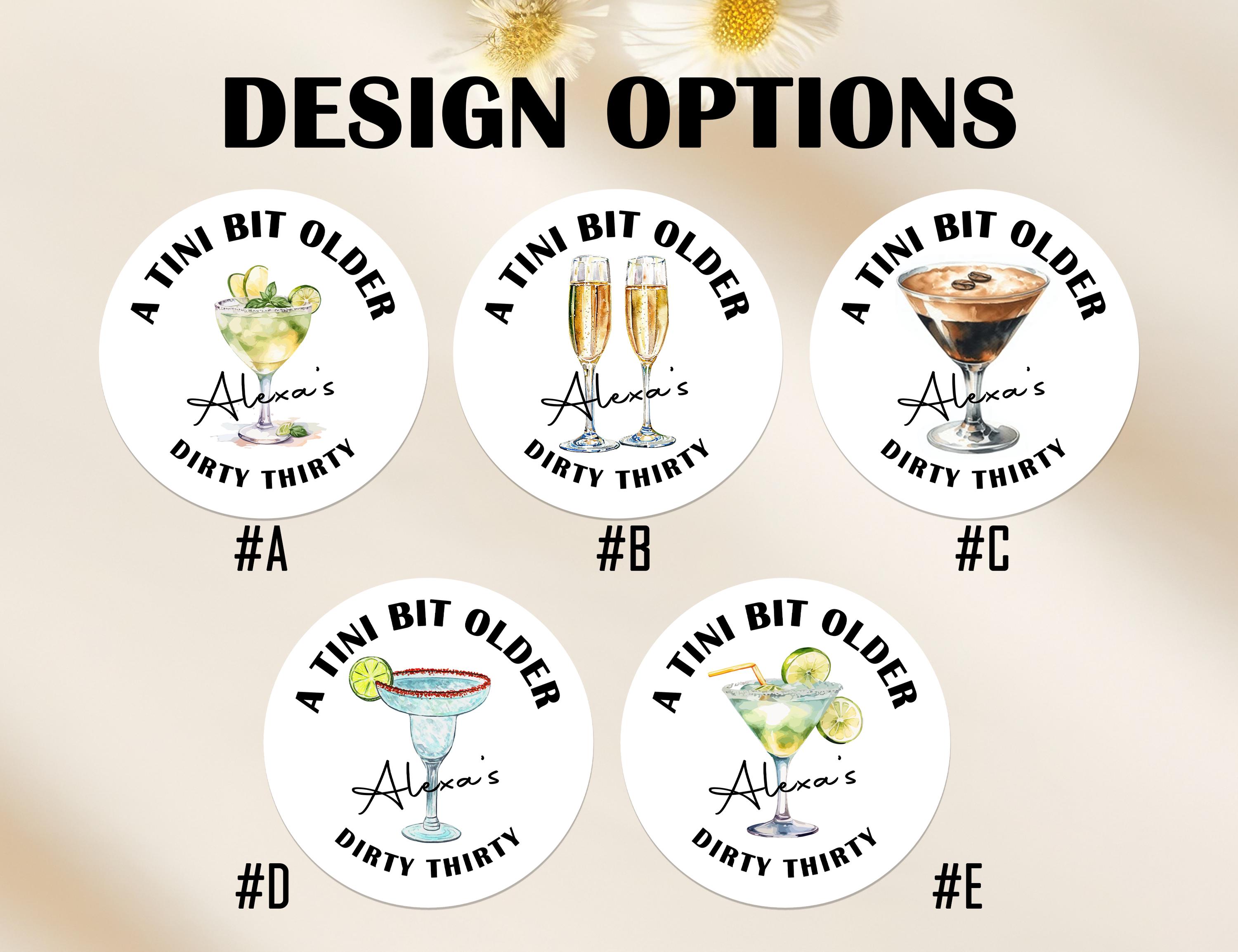 Espresso Martini Edible Cocktail Toppers/a Tini Bit Older Birthday ...