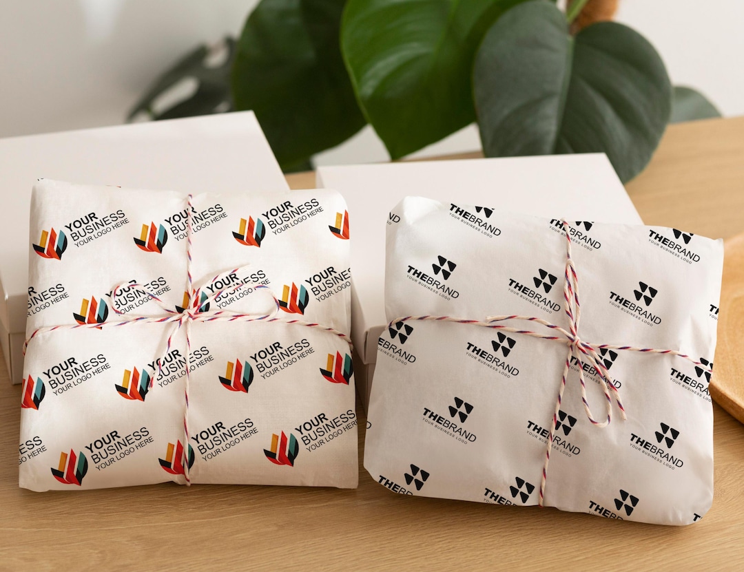 Custom Logo Tissue Paper – Full-color Branded Gift Wrap, Small Business ...