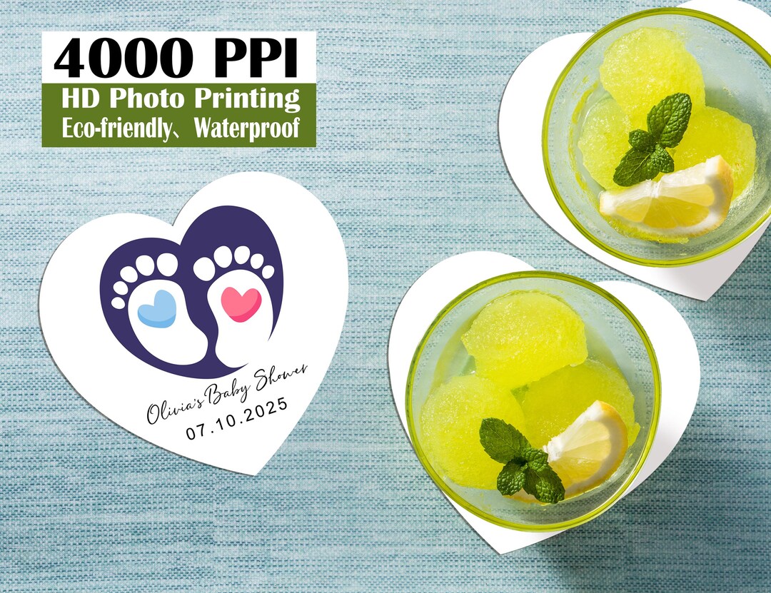 Custom Baby Shower Drink Coasters | Personalized Baby Shower Coasters ...
