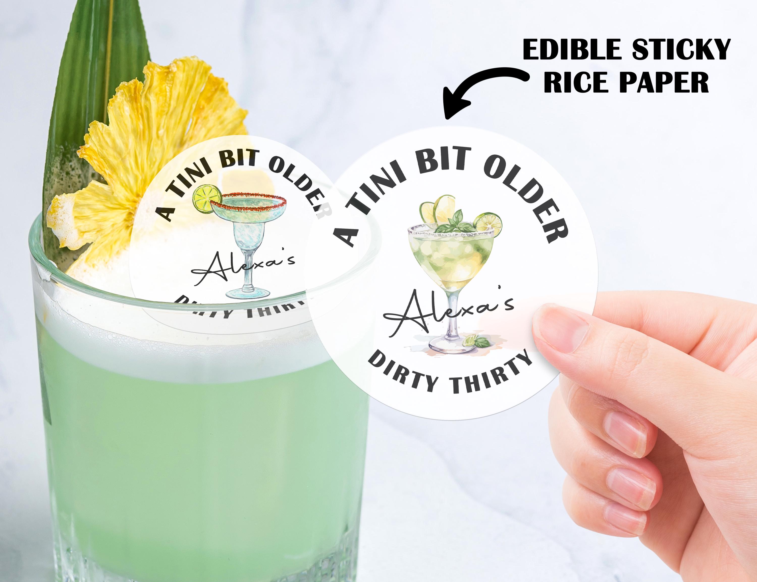 Espresso Martini Edible Cocktail Toppers/a Tini Bit Older Birthday ...