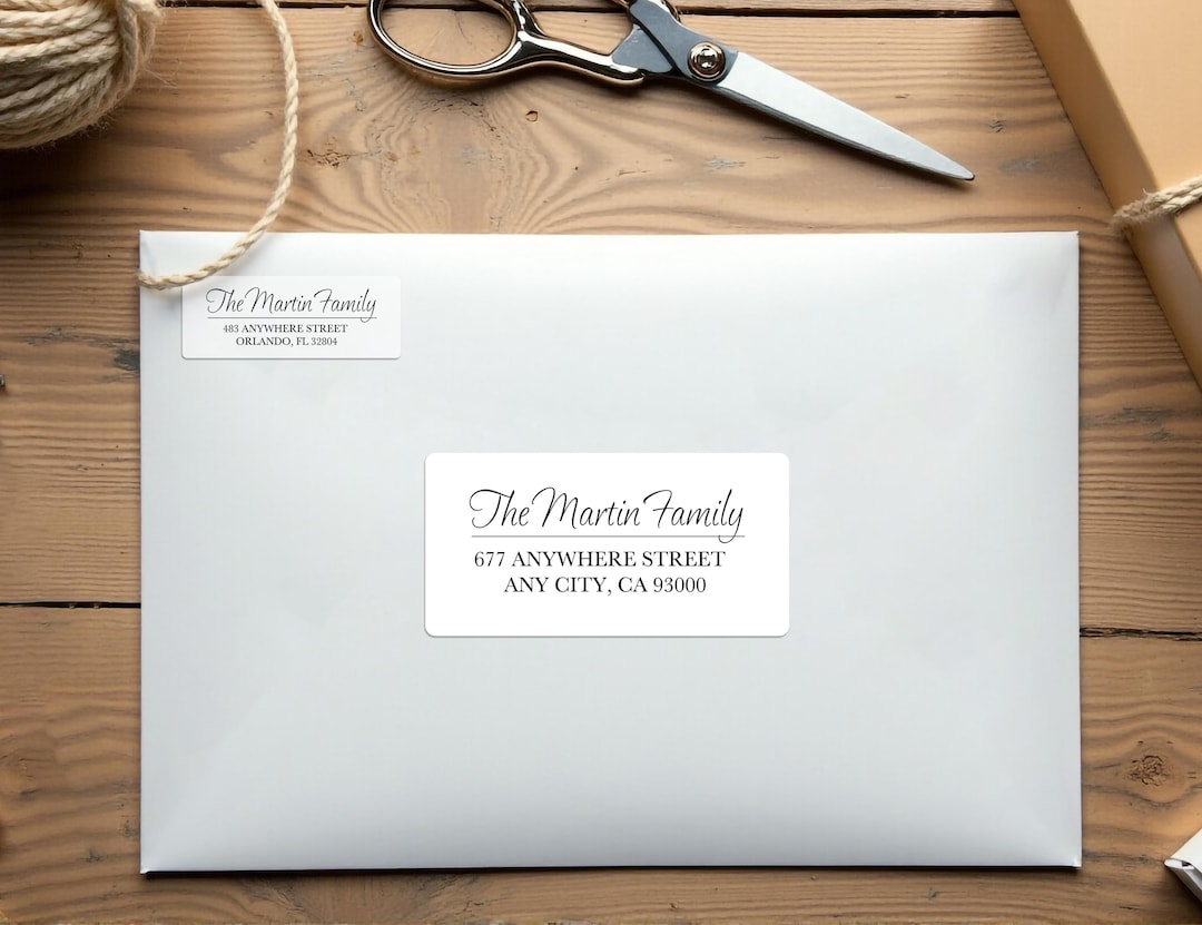 Return Address Labels Guest Calligraphy Address Label Fancy Wedding ...