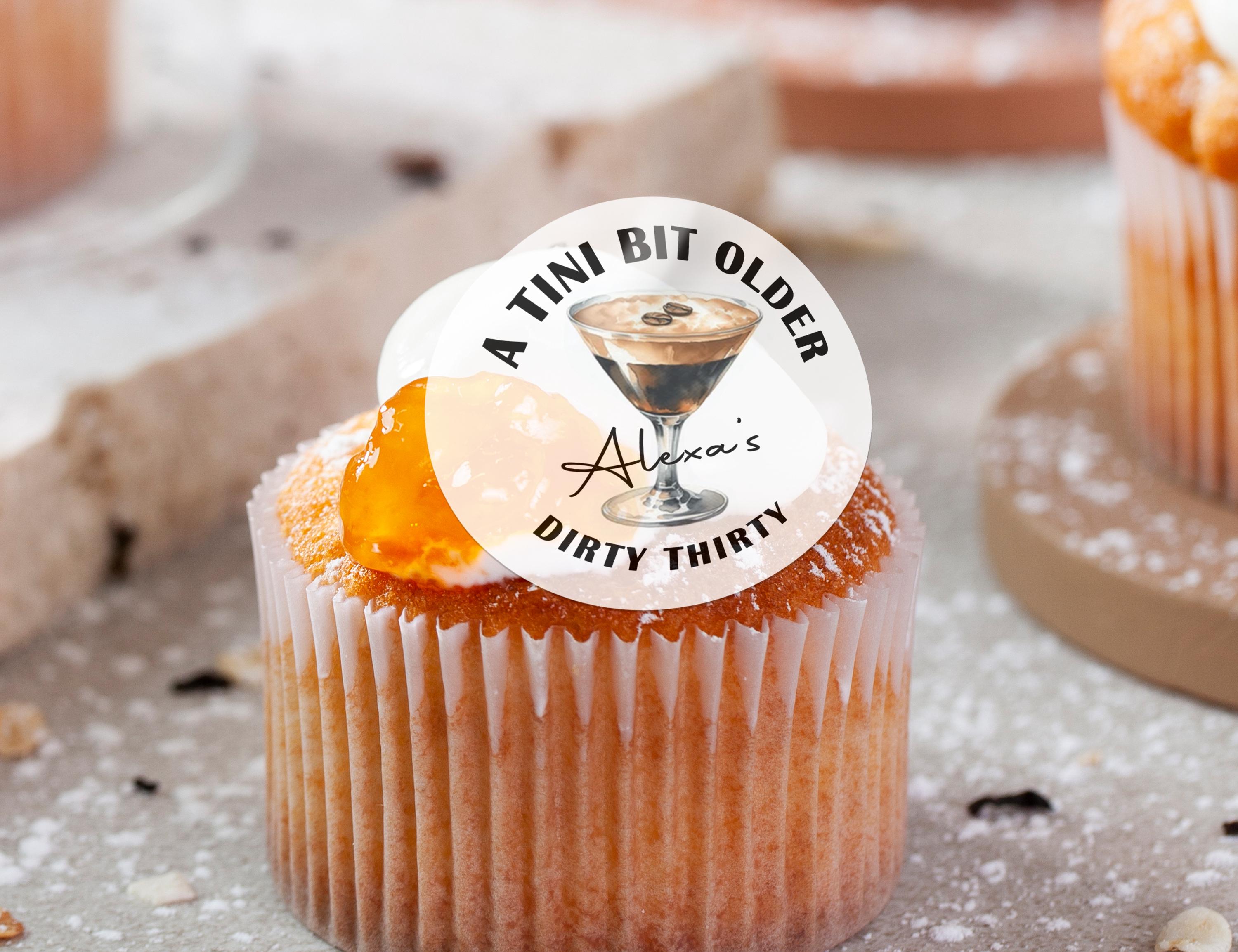 Espresso Martini Edible Cocktail Toppers/a Tini Bit Older Birthday ...
