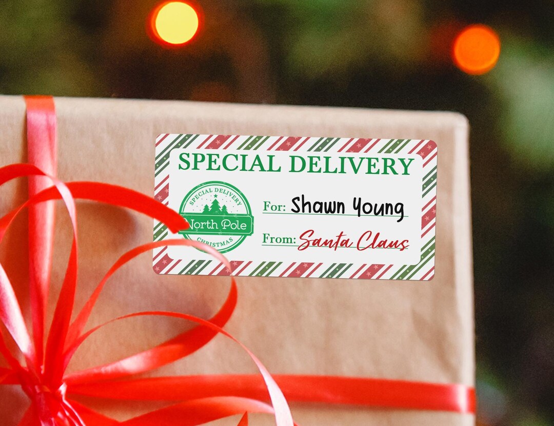 Santa Present Stickers/from Santa Stickers/christmas Gift Stickers/kids ...