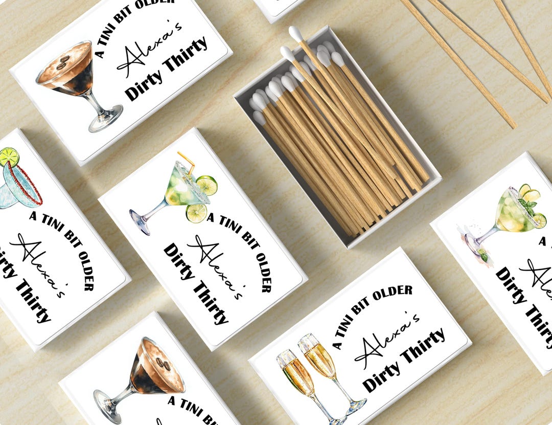 Espresso Martini Birthday Matchbox/a Tini Bit Older Birthday Party ...