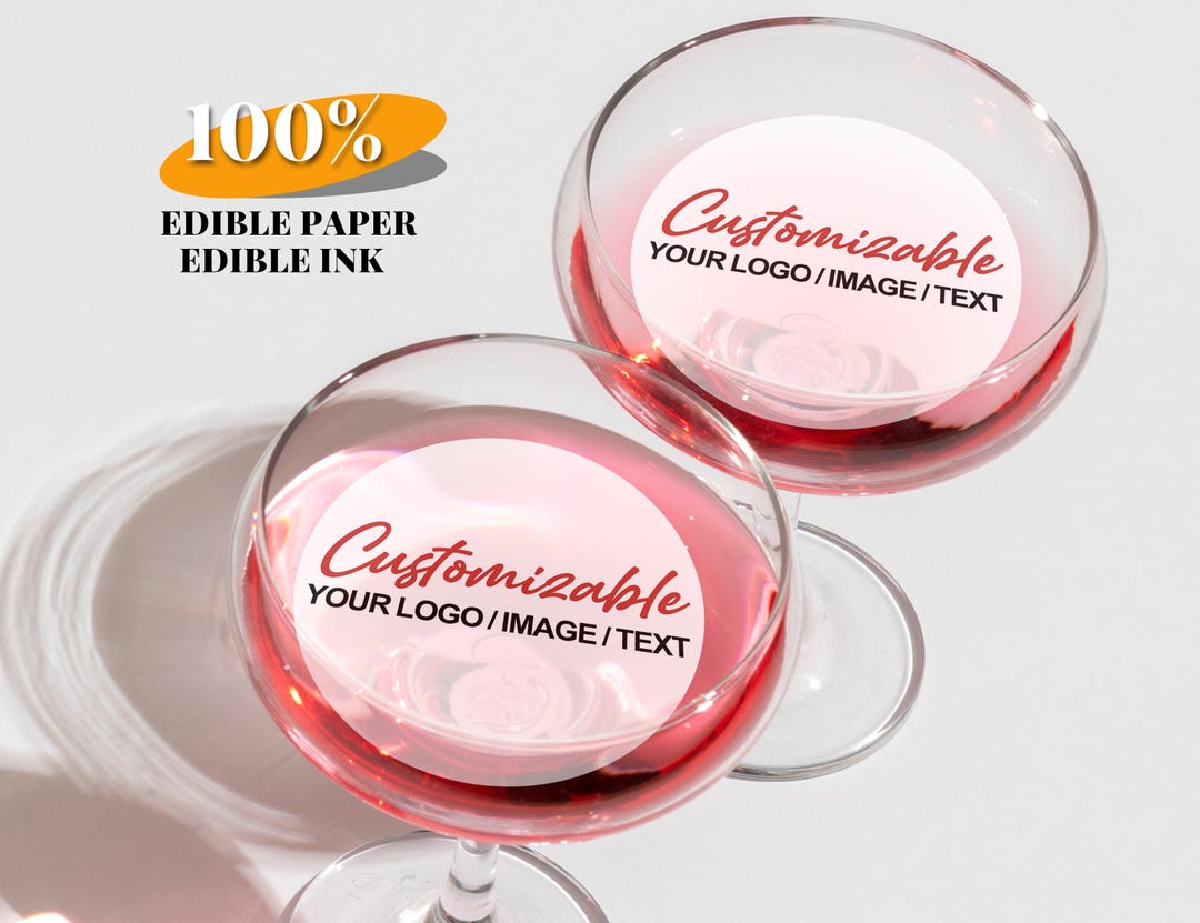 Edible Cocktail Drink Toppers With Logo/image/text, Signature Drinks ...