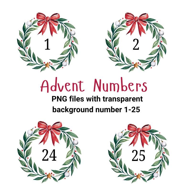 Advent Numbers - Etsy