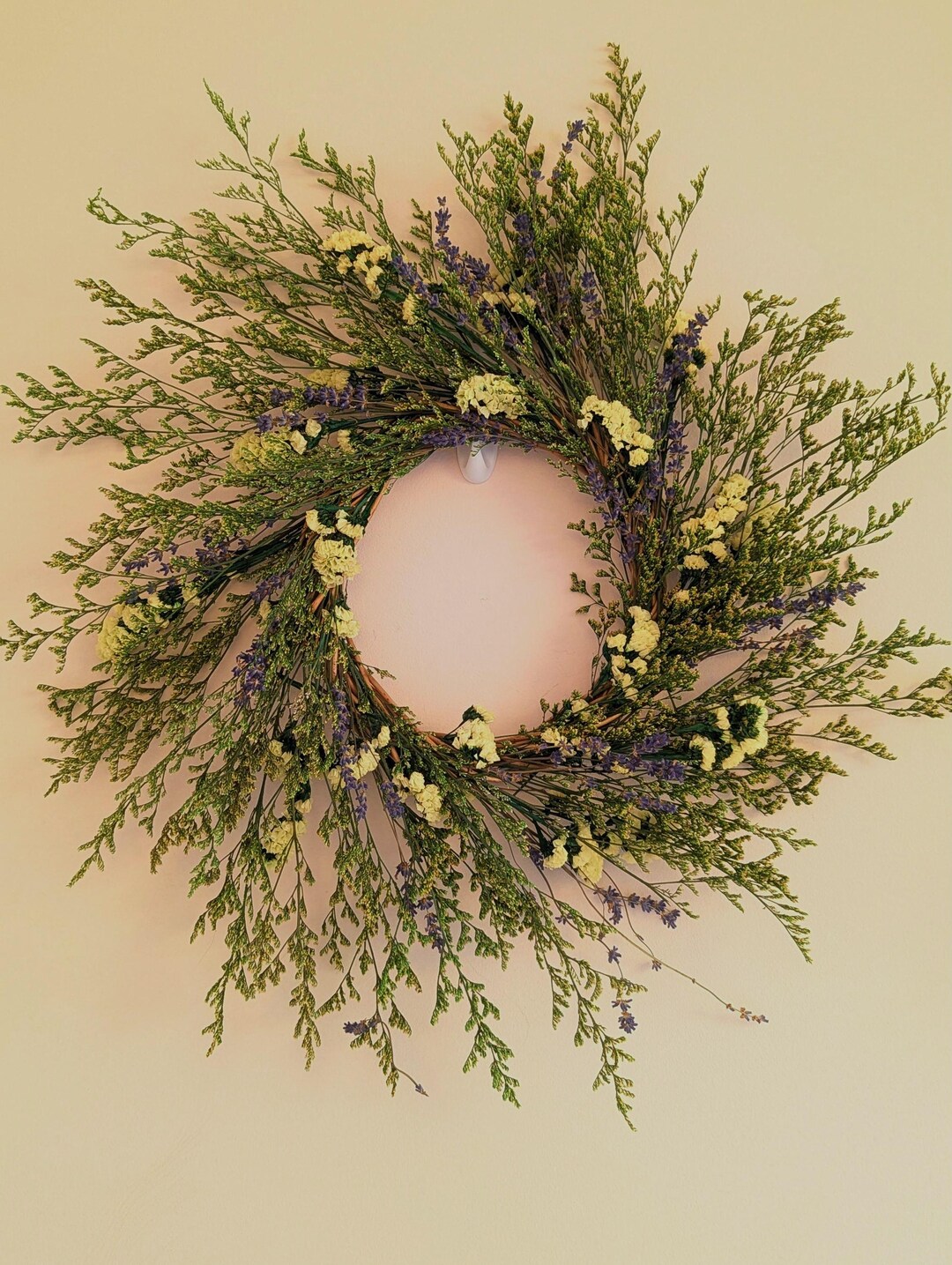 Wreath - Lovegrass, Statice & Lavender - Etsy