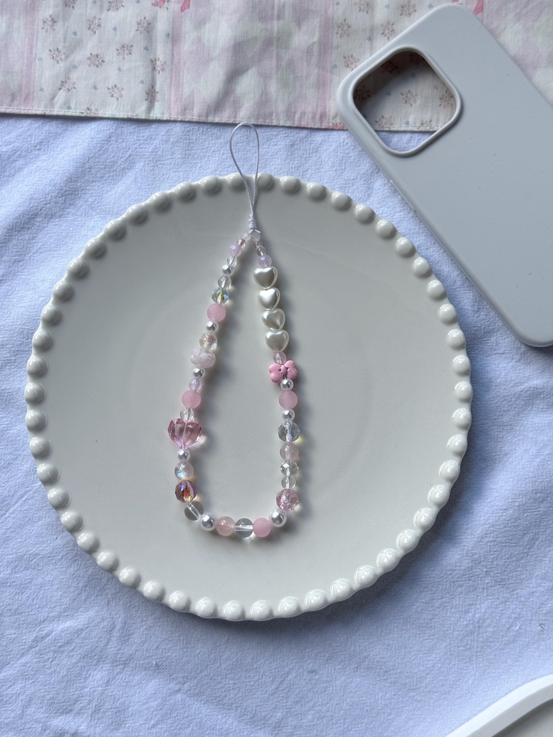 Pink Phone Charm,handmade Phone Chain,key Chain,cute Phone Charm,phone ...