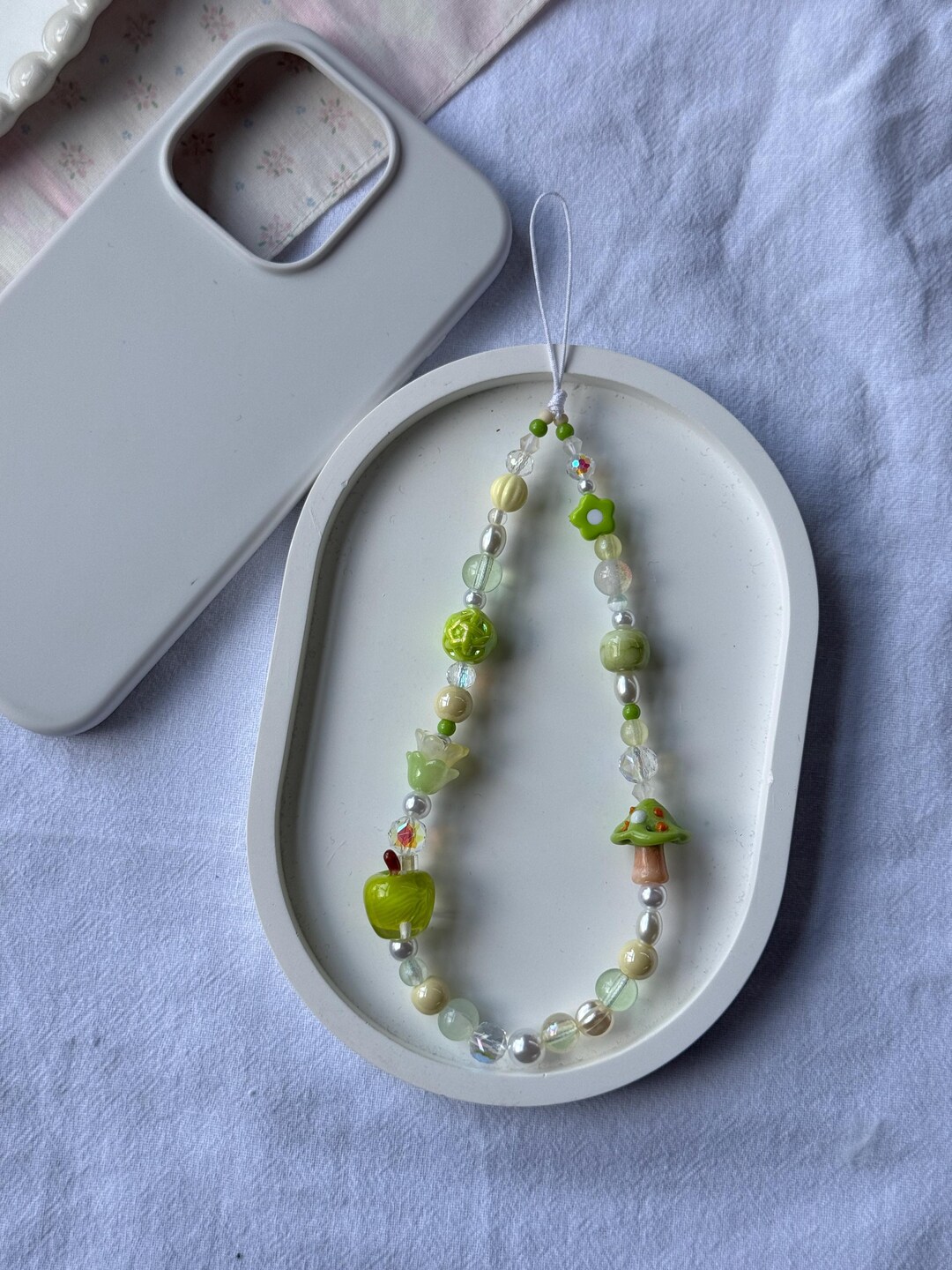 Green Phone Charm,cottagecore,nature Jewelry,bag Charm - Etsy
