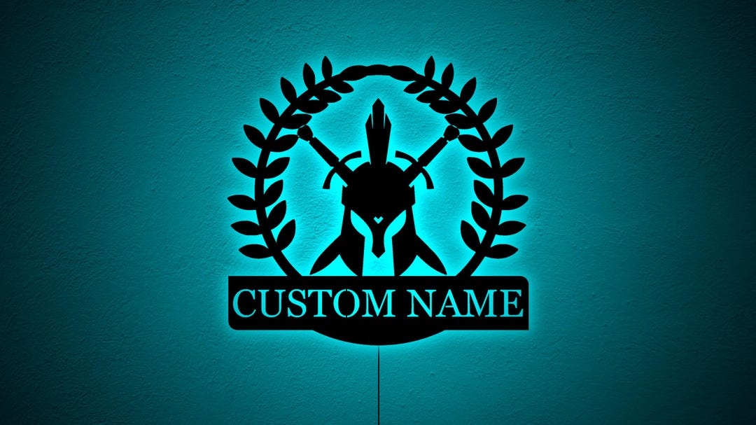Custom Spartan Warrior Wall Sign, Personalized Spartan Warrior Wall ...