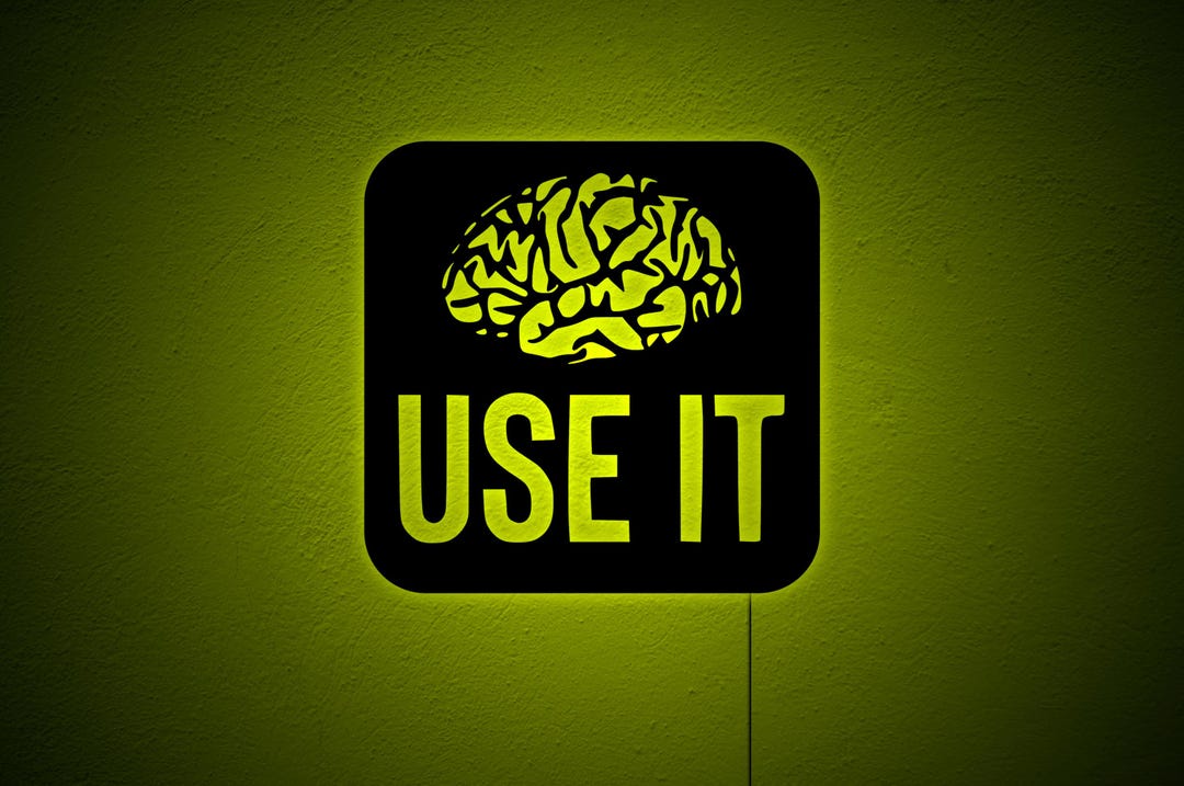 Use IT Wall Sign, Brain Wall Decor, Brain RGB Room Decor, Use IT Brain ...
