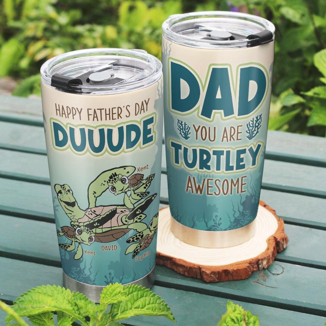 Custom Dad You Are Turtley Awesome Fathers Day Gifts for Dad, Turtle ...