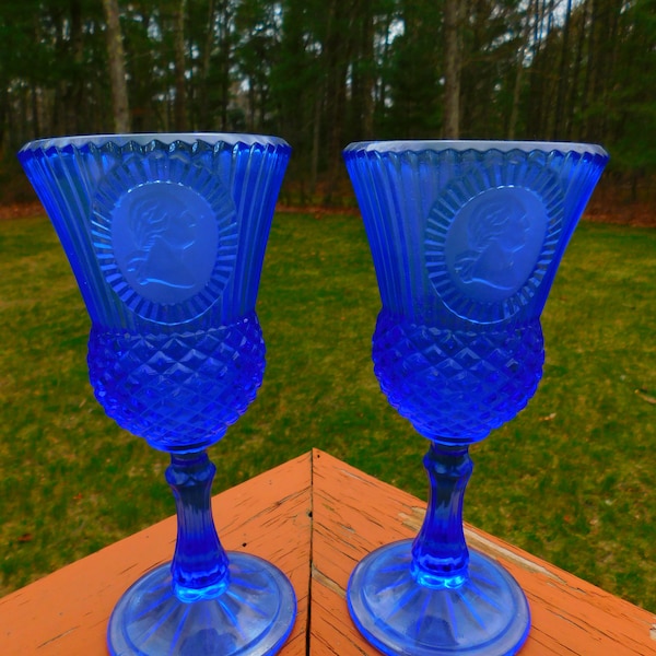 Cobalt Blue Goblets - Etsy