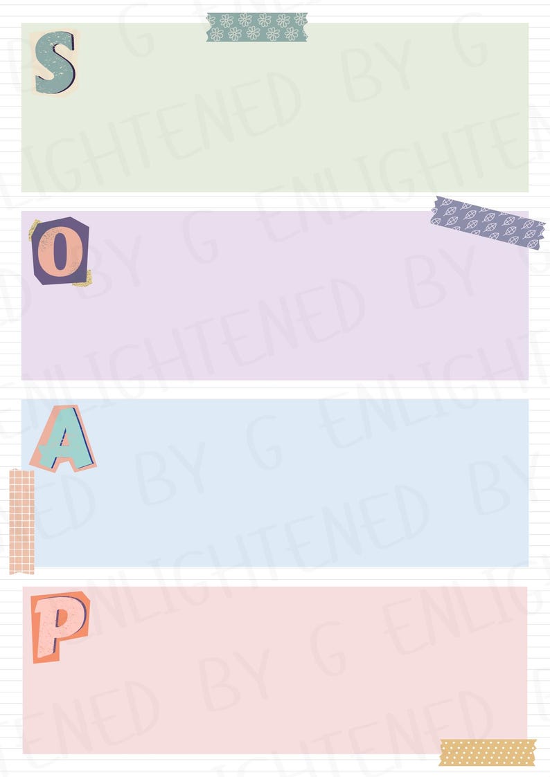 S.O.A.P Bible Study Method Template. Instructions Template. Bible ...