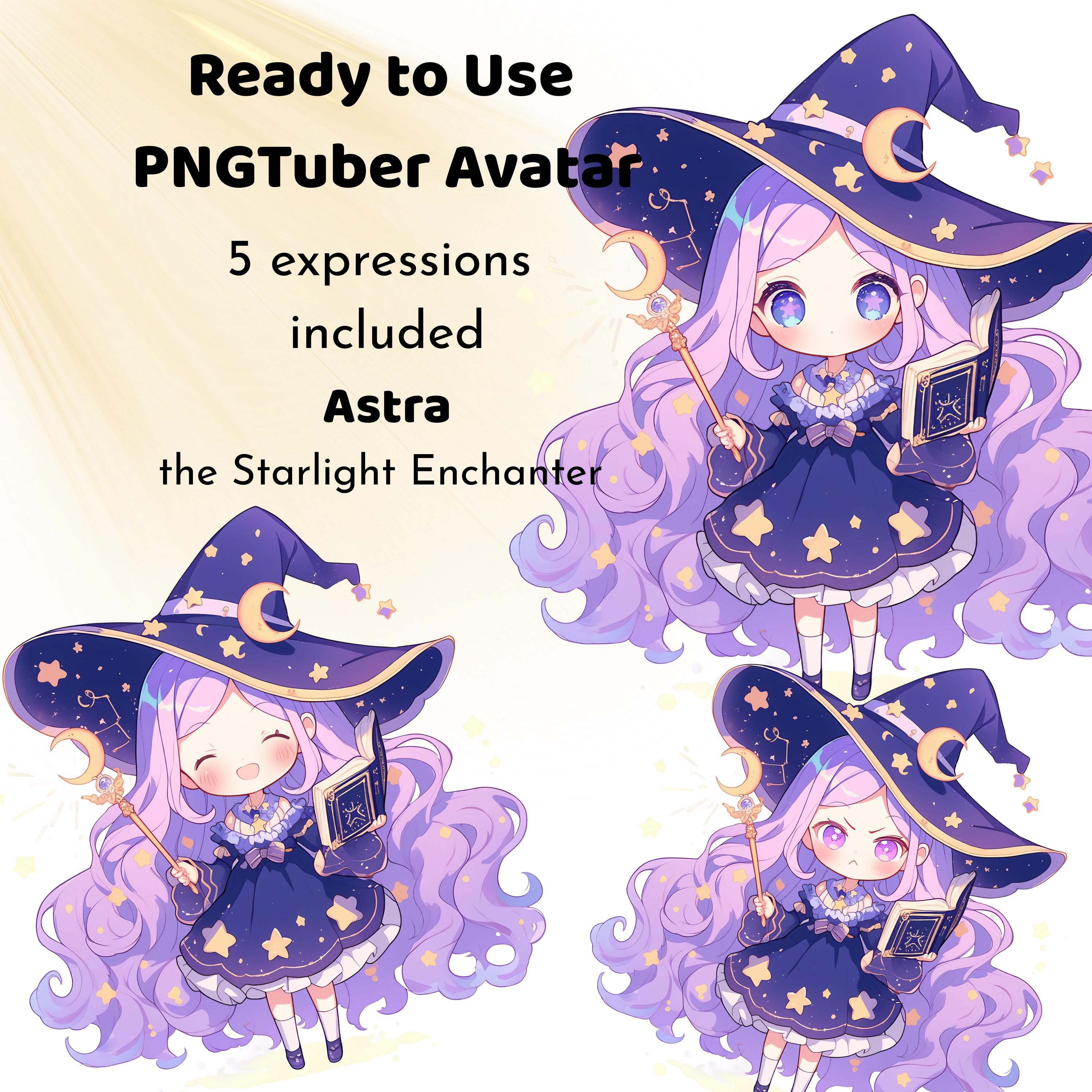Pngtuber Model Chibi Magical Girl Kawaii Anime Vtuber Asset Premade ...