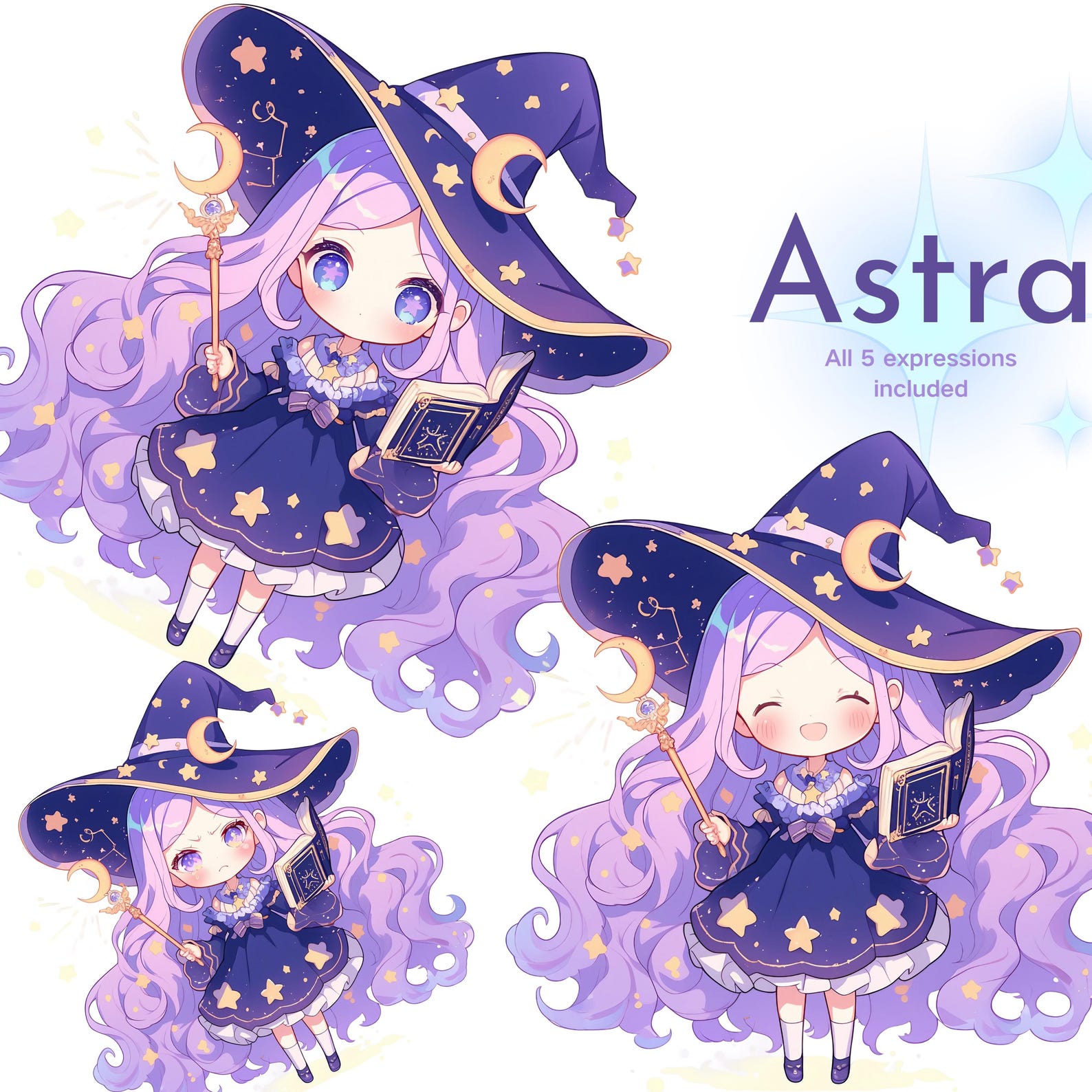 Pngtuber Model Chibi Magical Girl Kawaii Anime Vtuber Asset Premade ...