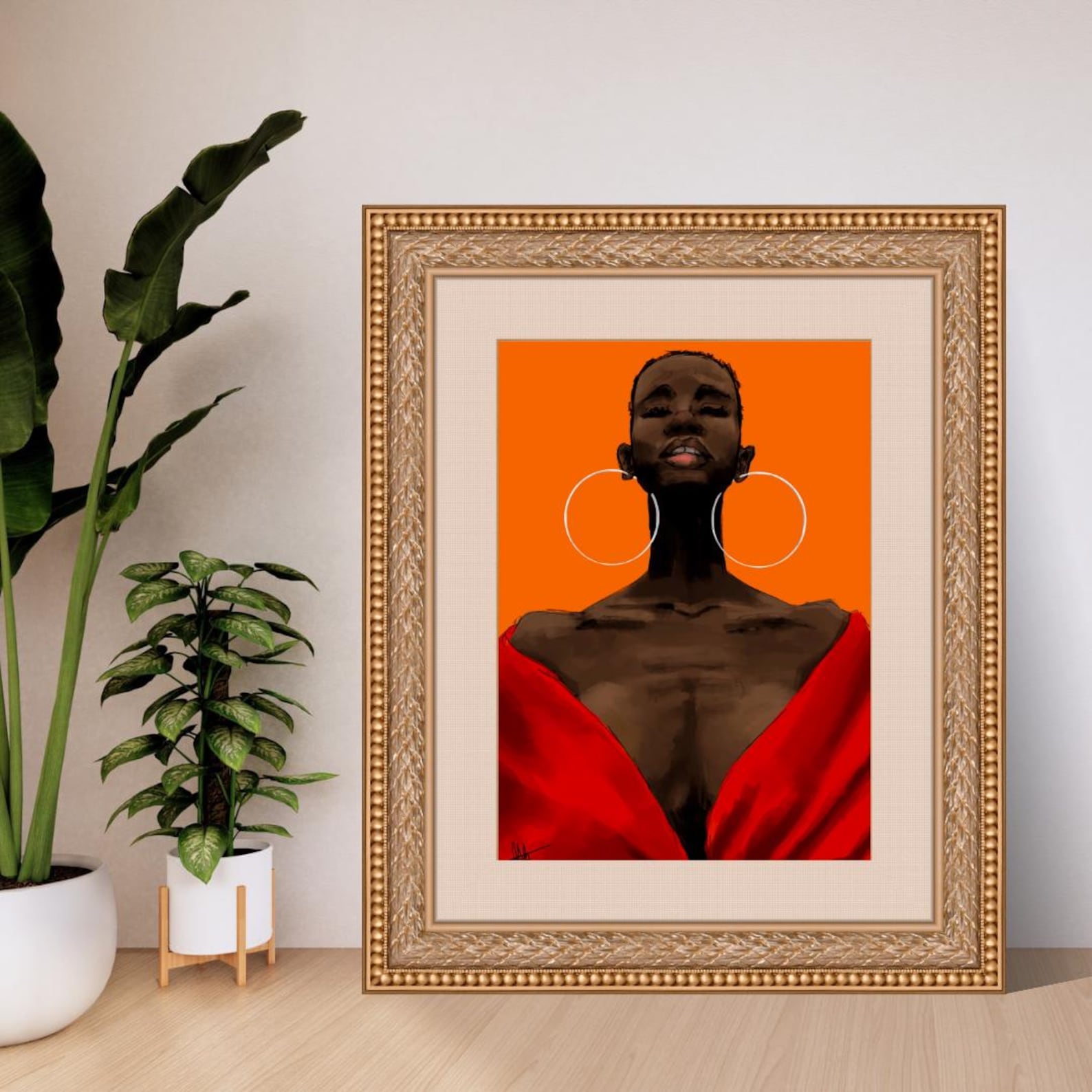 Digital Portrait of Beautiful Woman - Feminist Art - Soulful Black ...