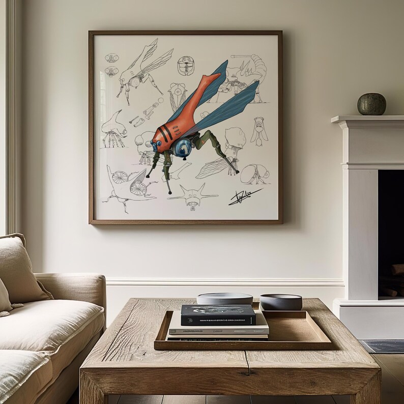 Beetle Aircraft Art Print: Insect Vehicle Design (digital Download) - Etsy