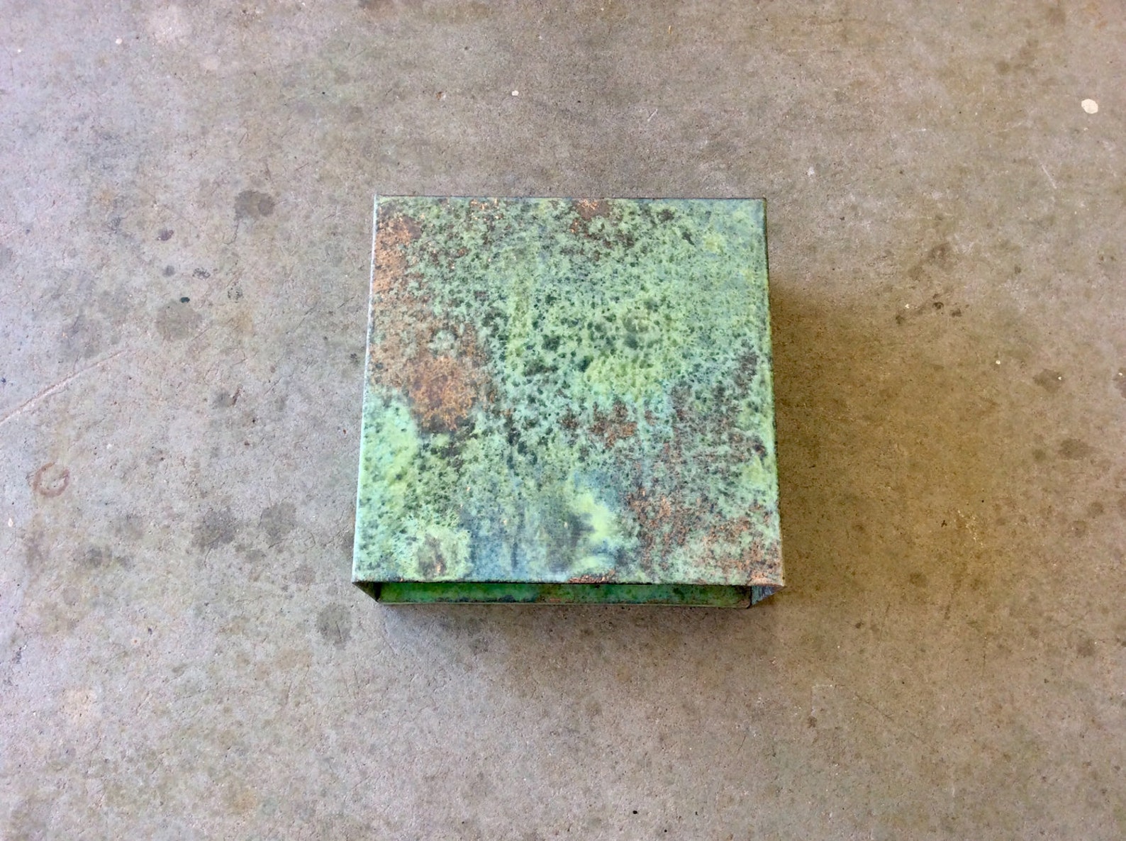 Light Sconce // Copper Verdigris // Square - Etsy