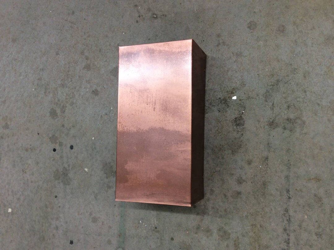 Light Sconce // Copper // 6'' X 12'' Rectangle - Etsy
