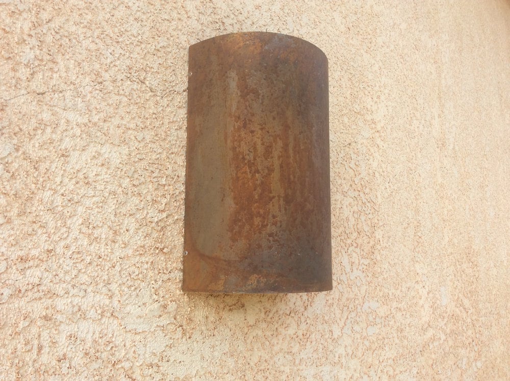 Rusted Raw Steel // Light Sconce // Half Round - Etsy Canada
