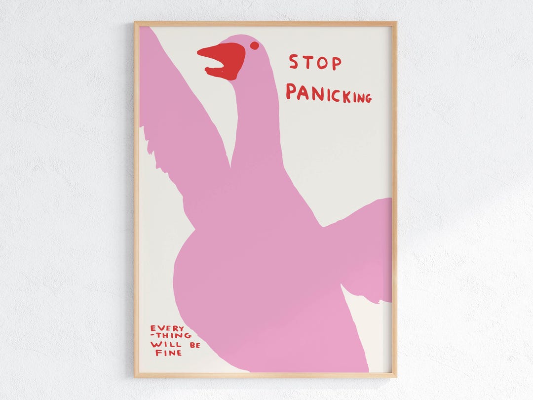 David Shrigley - Stop Panicking | Unique Gift Idea | Fun Home Art ...
