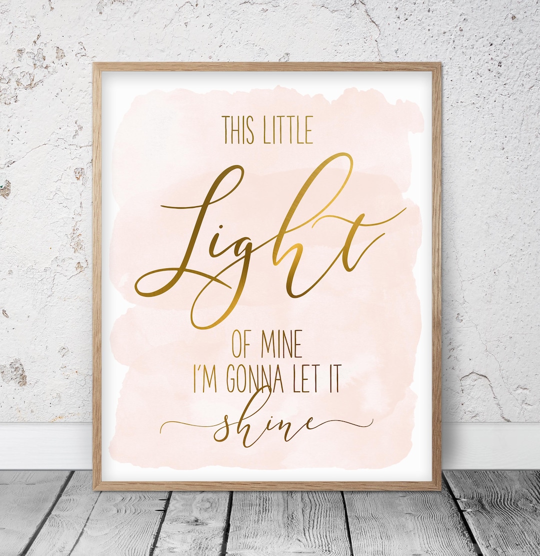 This Little Light of Mine, Quotes Printable Wall Art, Christian Gifts ...
