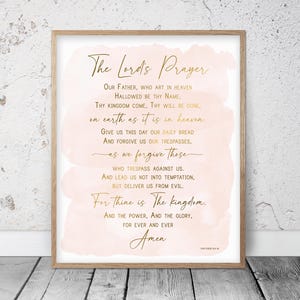 The Lord's Prayer, Bible Verse Printable Wall Art, Christian Gifts ...