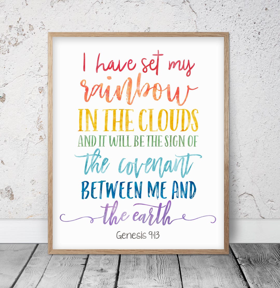 I Have Set My Rainbow in the Clouds, Genesis 9:13, Bible Verse ...