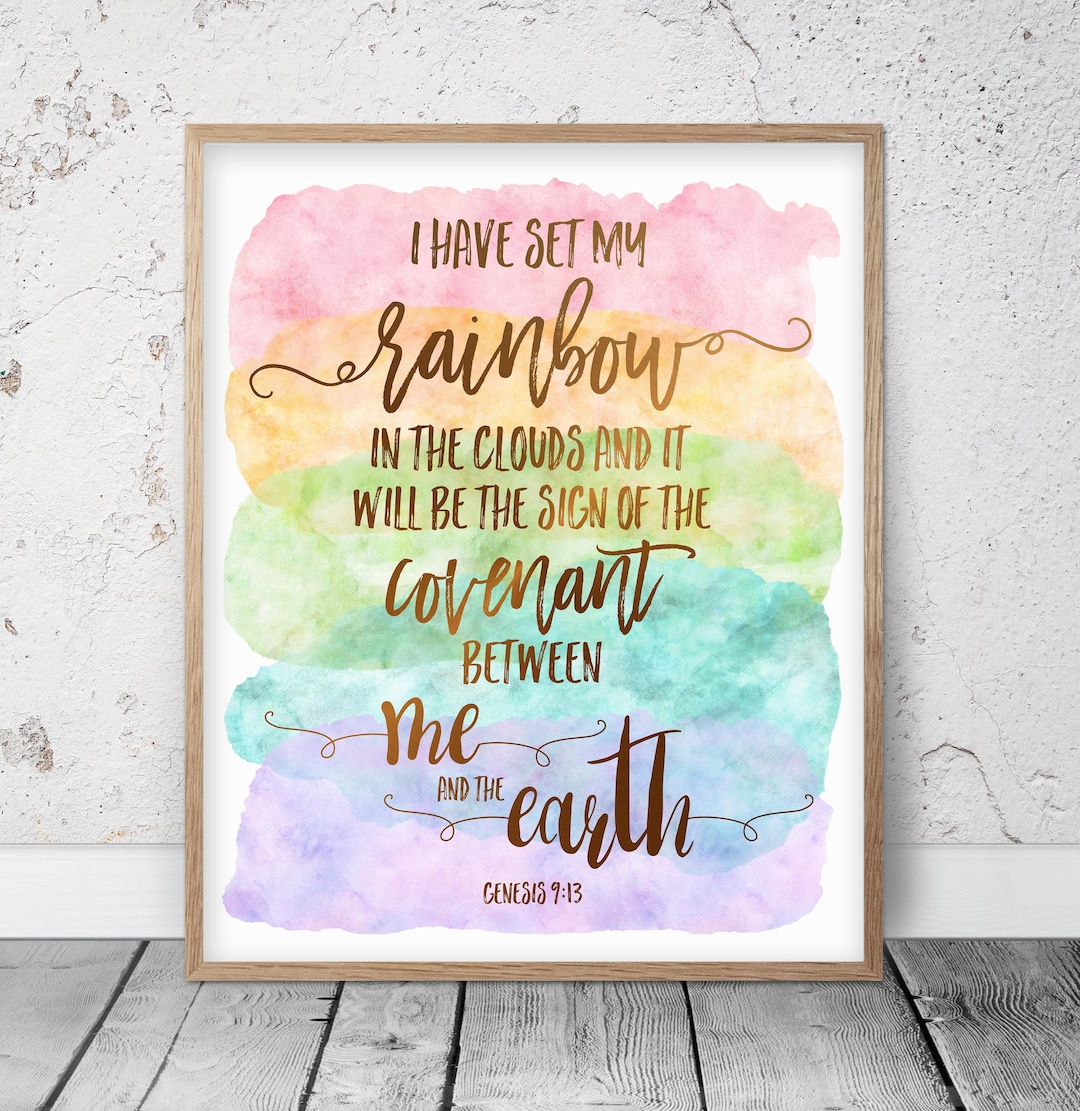 I Have Set My Rainbow in the Clouds, Genesis 9:13, Bible Verse ...
