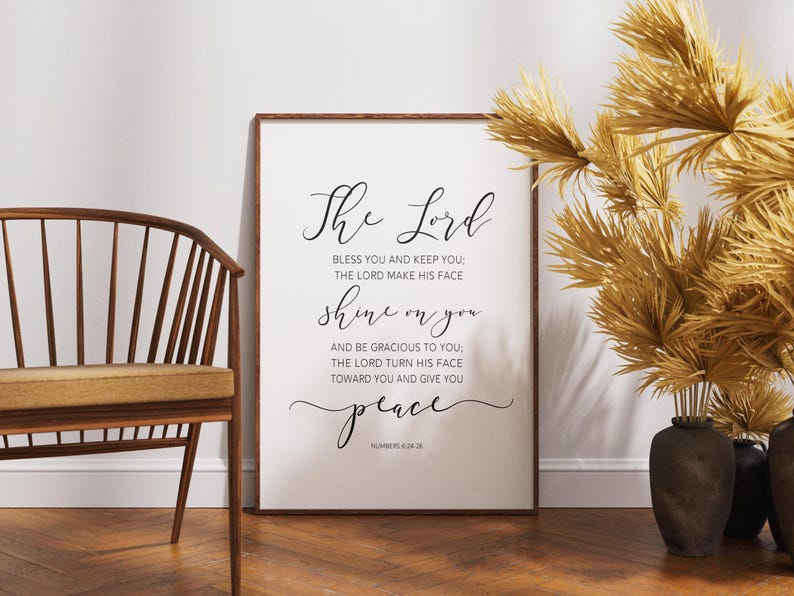 The Lord Bless You and Keep You, Numbers 6:24-26, Bible Verse Printable ...