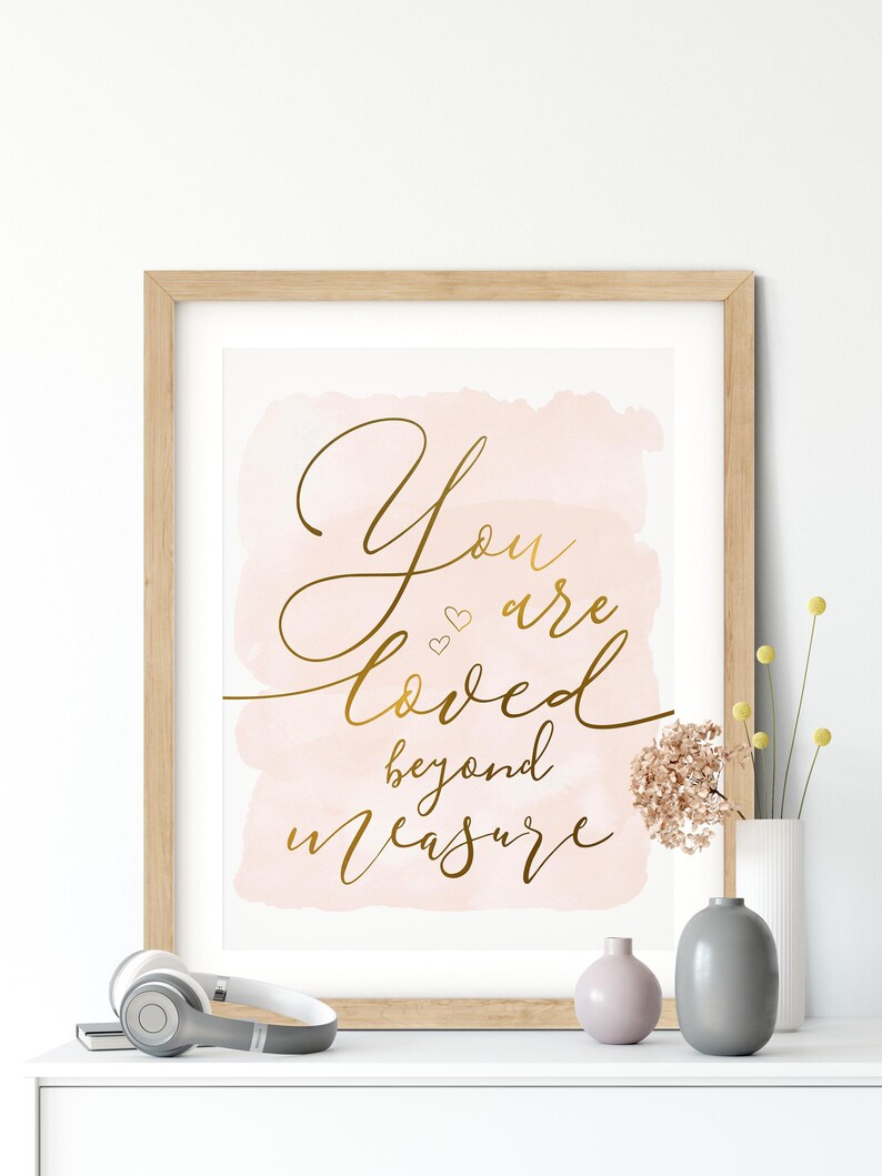 You Are Loved Beyond Measure, Quotes Printable Wall Art, Christian ...