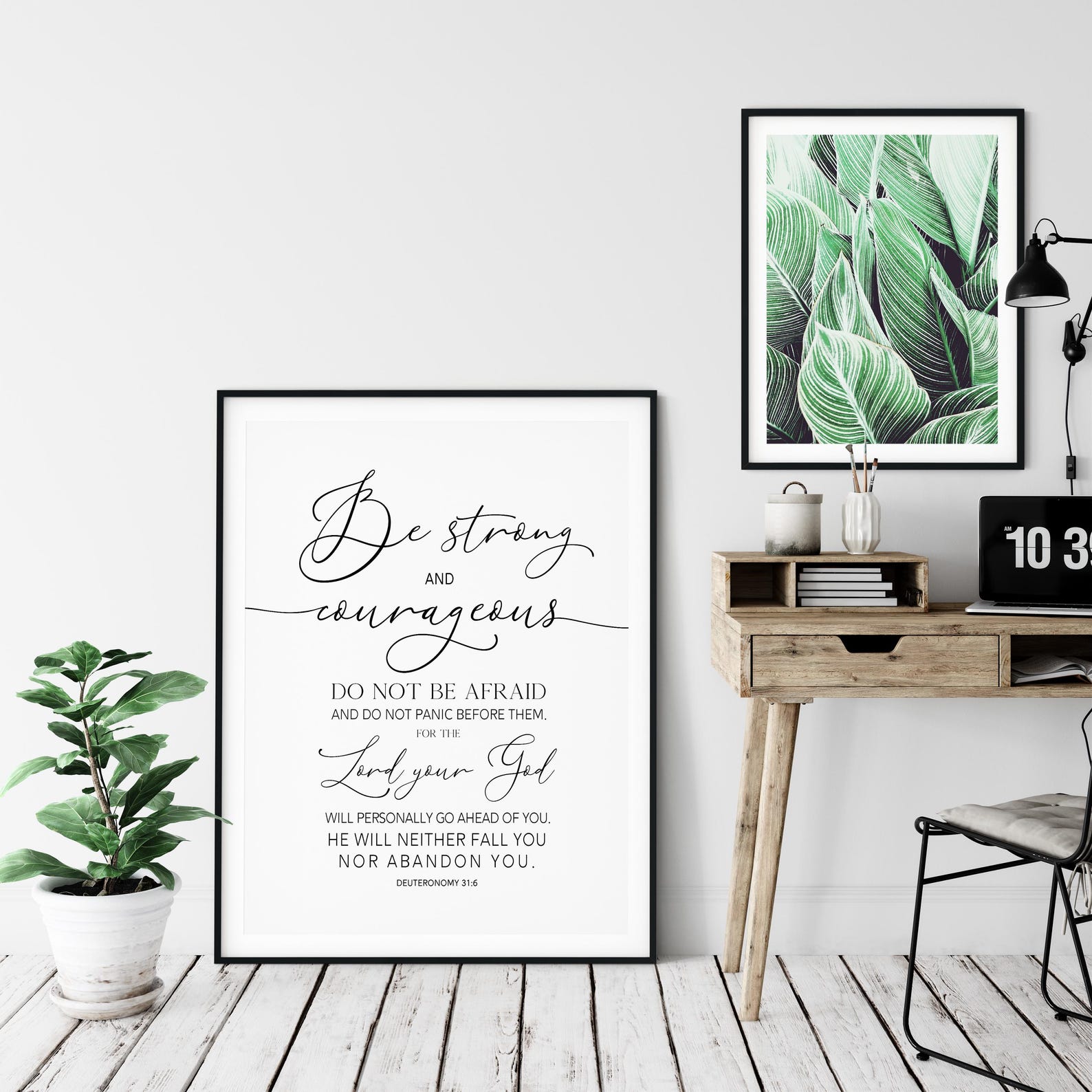 Be Strong and Courageous, Deuteronomy 31:6, Bible Verse Printable Wall ...