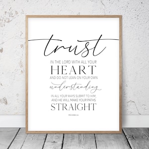 Trust in the Lord With All Your Heart, Proverbs 3:6, Bible Verse ...