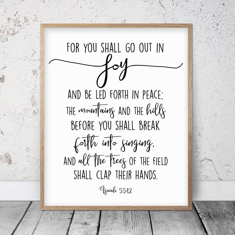 Isaiah 55 12 - Etsy